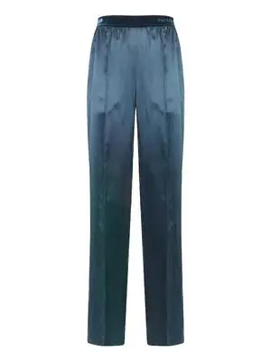 TOM FORD Silk Satin Pajama Pants - Blue
