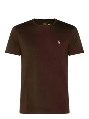 Polo Ralph Lauren Embroidered-logo T-shirt Brown