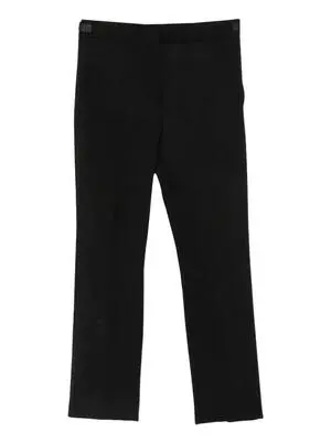 Max Mara Stretch Wool Canvas Tailored Trousers - Black