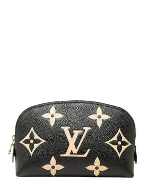 LOUIS VUITTON Monogram Empreinte Cosmetic Pouch Pm - Black