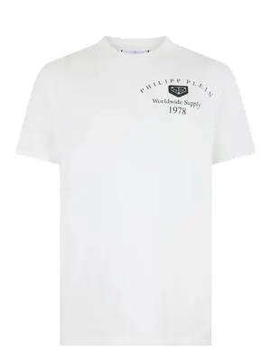Philipp Plein Logo-patch Jersey T-shirt - White