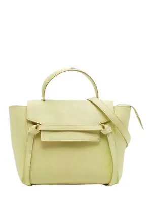 Celine Micro Grained Calfskin Belt Bag Satchel - Yellow
