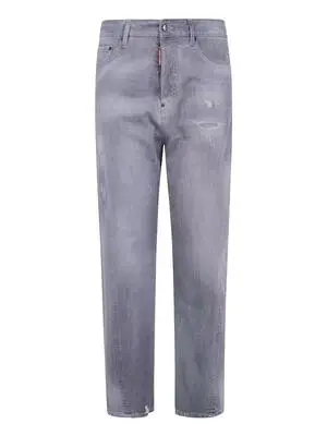 Dsquared2 Distressed Wide-leg Jeans - Grey