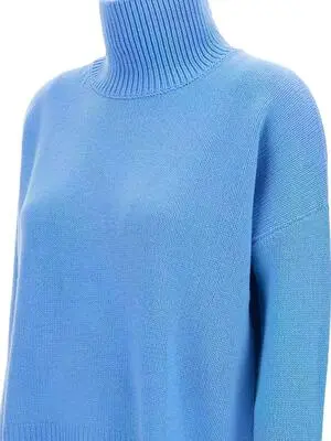 LISA YANG Heavy-knit Asymmetric Hem Sweater - Blue