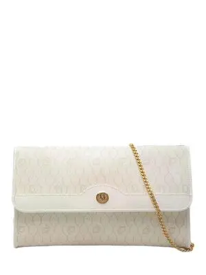 Dior 20th Century Honeycomb Monogram Chain Shoulder Bag - White