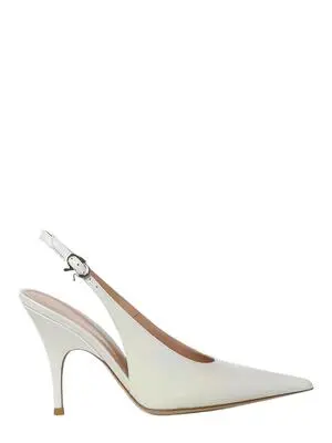 GIANVITO ROSSI Pointed-toe Slingback Pumps - Neutrals
