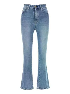 LOIS Flared Jeans In Cobalt Blue Stonewash Blue