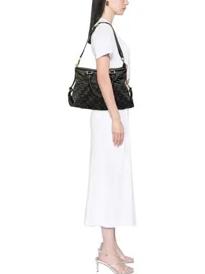 LOUIS VUITTON Monogram Denim Neo Cabby Mm Satchel - Black