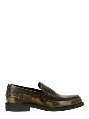 TOD'S Burnished Leather Loafers - Brown