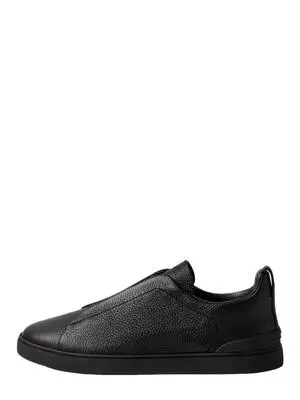 Zegna Zegna Leather Triple Stitch™ Sneakers Black