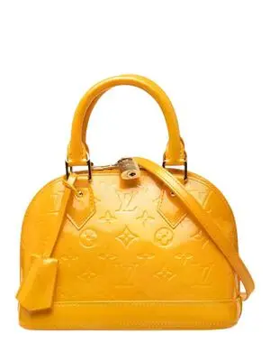 LOUIS VUITTON 2012 Monogram Vernis Alma Bb Satchel - Yellow