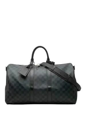 LOUIS VUITTON 2018 Damier Graphite Keepall Bandouliere 45 Travel Bag - Black