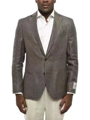 Corneliani Cc Collection Single-breasted Patch-pocket Blazer - Brown