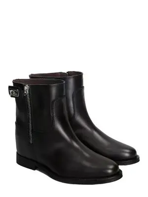 VIA ROMA 15 Via Roma 15 Zip-Fastening Internal Wedge-Heel Ankle Boots