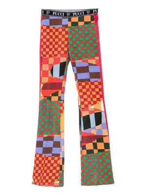 Emilio Pucci Geometric Print Flare Trousers - Red