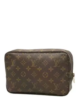 LOUIS VUITTON 1988 Monogram Trousse Toilette 23 Clutch Bag - Brown