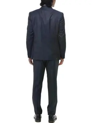 Corneliani Peak-lapel Virgin Wool Suit - Blue