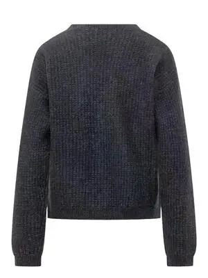 Fabiana Filippi Ribbed Knit Crew-neck Sweater - Grey