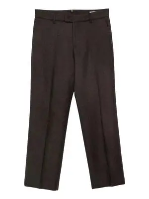 BERWICH Pressed Crease Belt-loop Trousers - Brown