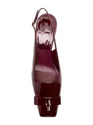 SERGIO ROSSI Patent Leather Pumps - Red