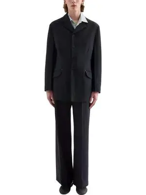 JIL SANDER Technical Crêpe Deconstructed Jacket - Black