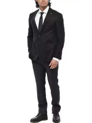 Corneliani Cc Collection Silk-twill Blazer - Black