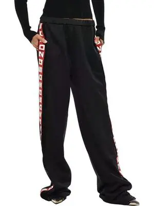 Dsquared2 Mesh Insert Logo Tape Track Trousers - Black