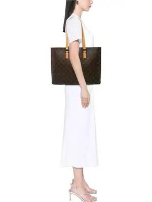 LOUIS VUITTON Monogram Luco Tote Bag - Brown