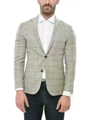 Corneliani Checked Single-breasted Blazer - Neutrals