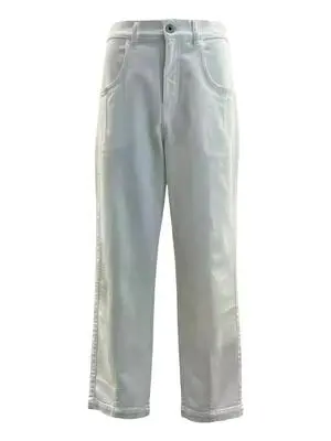 Eleventy Patch-pocket Straight-leg Trousers - White