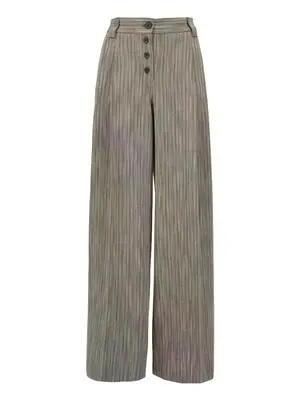 Paul Smith Wide-leg Pleated Trousers - Grey