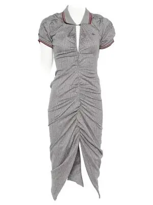VIVIENNE WESTWOOD Ruched Asymmetric Midi Dress - Grey
