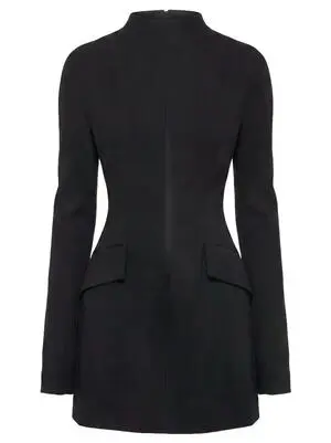 Sportmax Long Sleeve Mini Dress With Zip Fastening - Black