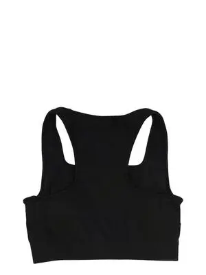 PANGAIA Logo-print Racerback Sports-bra Black