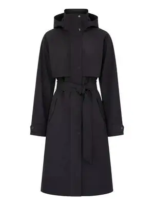 The Upside James Hooded Trench Coat - Black