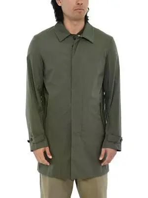 Woolrich Single-breasted Concealed Closure Coat - Green