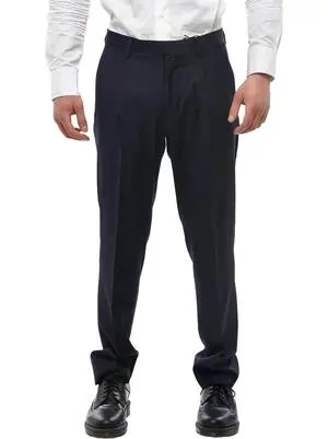 Corneliani Circle Pleated Wool Trousers - Blue