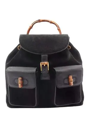 Gucci 2000s Bamboo Backpack - Black