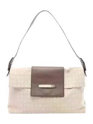 BVLGARI 2000s Logomania Shoulder Bag - Neutrals
