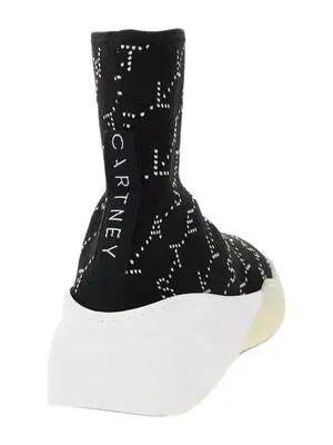 Stella McCartney Loop Monogram-pattern Sneakers - Black