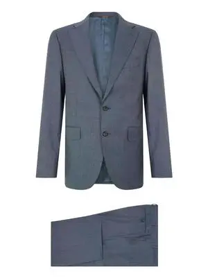 Canali Single-breasted Wool Jacket - Blue
