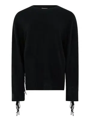 P.a.r.o.s.h Fringe Detail Sweater - Black