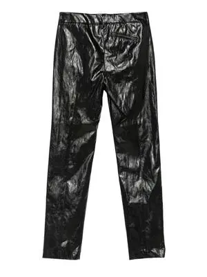 Federica Tosi Crinkled Faux-leather Trousers - Black