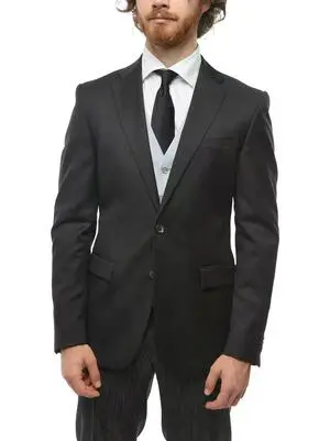 Corneliani Single-breasted Three-piece Suit - Black