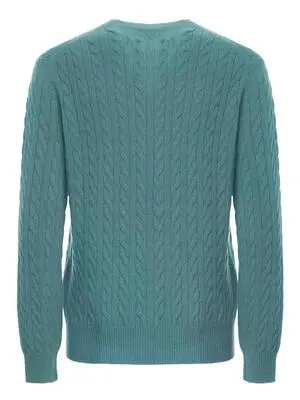 Malo Cable-knit Cashmere Sweater - Green
