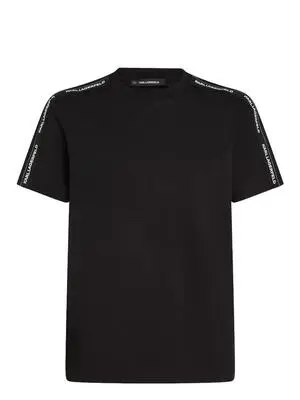 Karl Lagerfeld Logo-tape T-shirt - Black