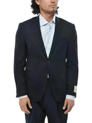 Corneliani Single-breasted Flap-pocket Blazer - Blue