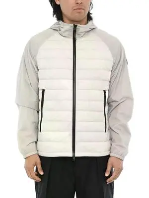 Woolrich Quilted Hooded Jacket With Drawstring Waist - Grey