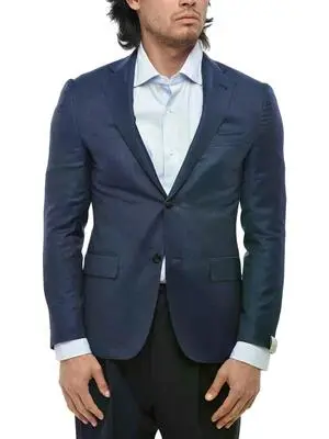 Corneliani Gate Single-breasted Blazer - Blue
