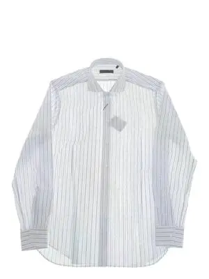 Corneliani Striped French-collar Shirt - White